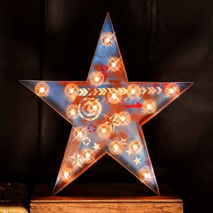 Americana Star, Marquee Star, Marquee Letter, Lighted Metal MARQUEE ...