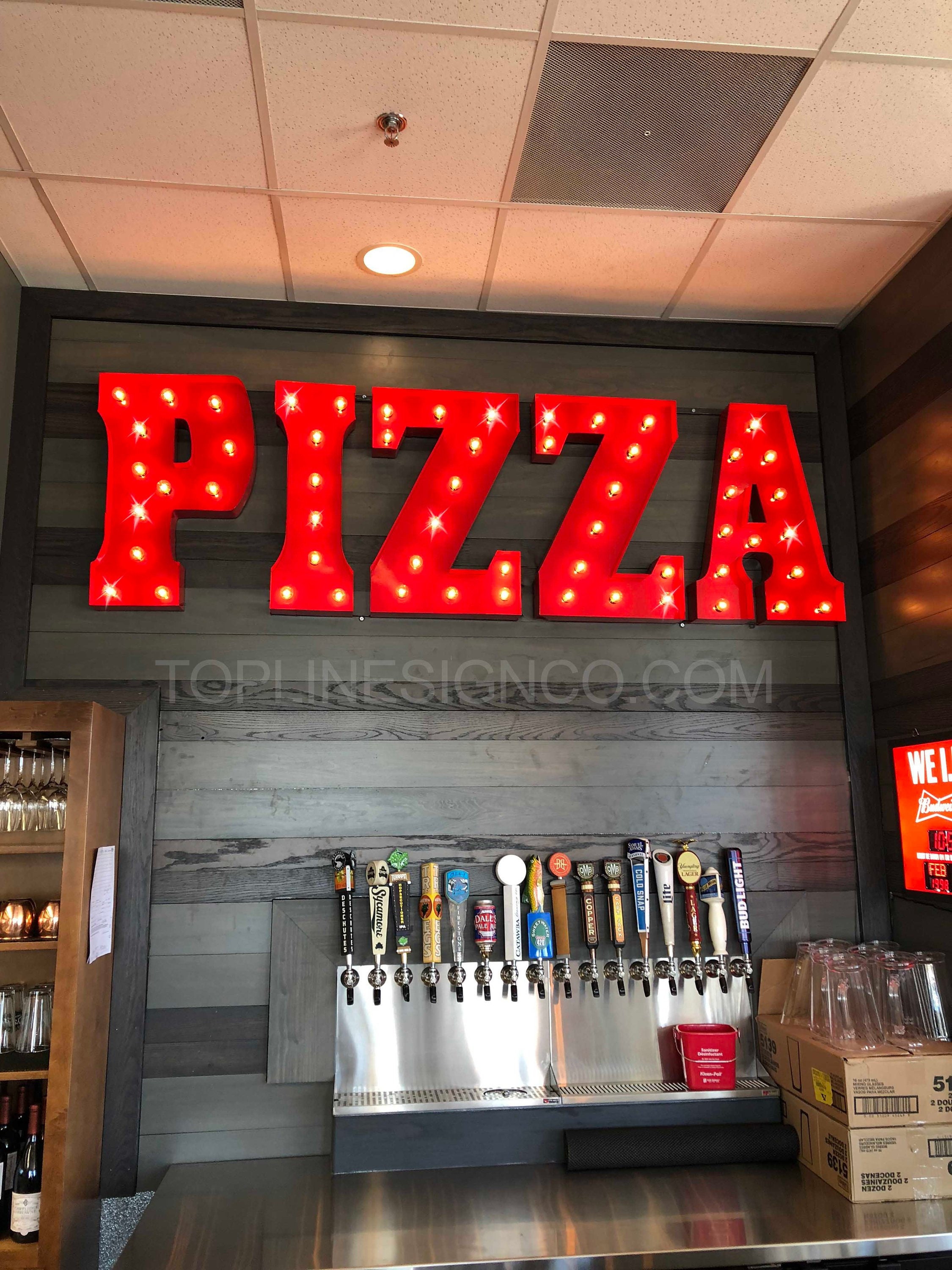 PIZZA Sign Custom Signs Marquee Letter Marquee Light | Etsy