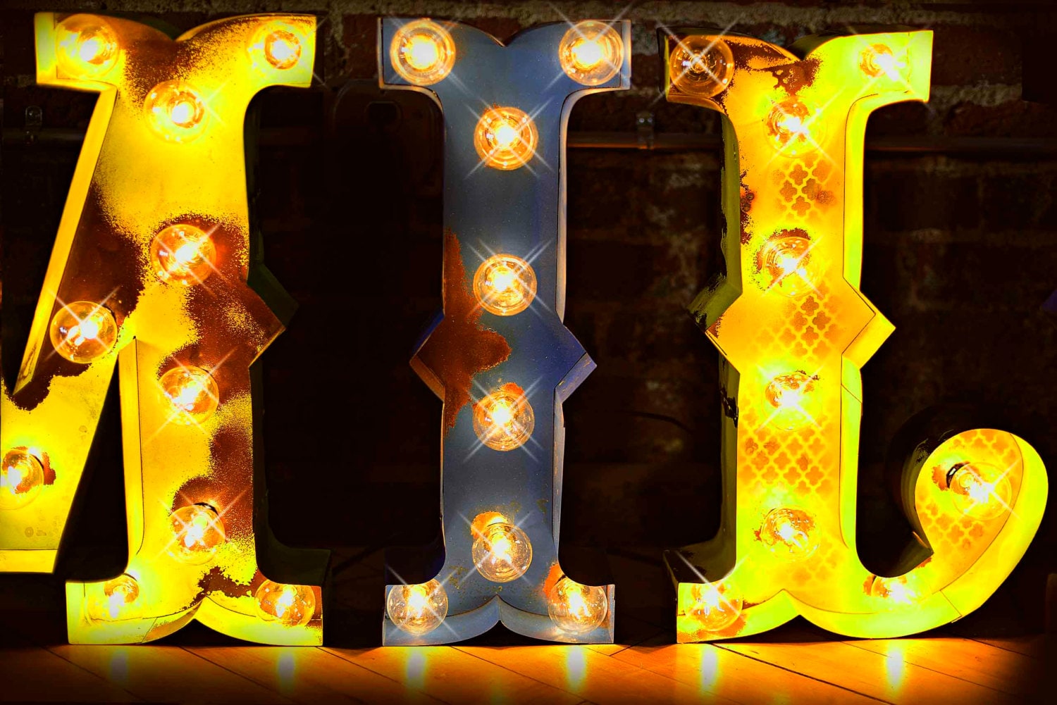 Big Time Tennessee Font: Marquee Letter Lighted Metal MARQUEE | Etsy