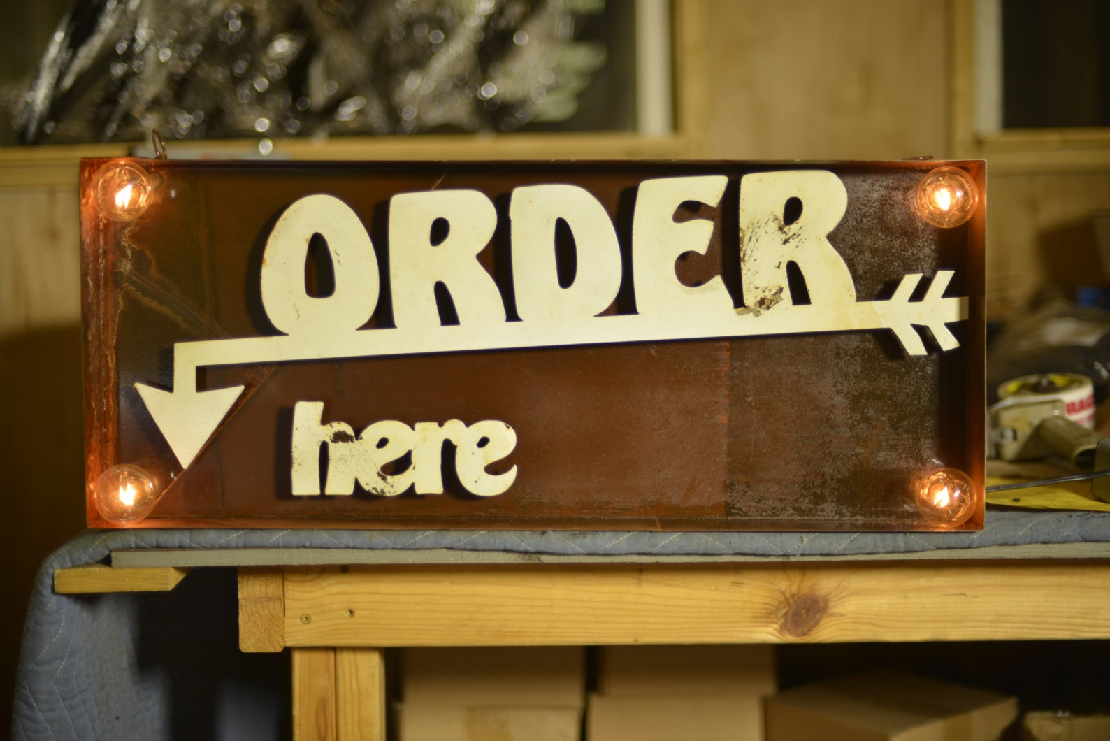 Order Here Marquee Sign Metal MARQUEE SIGN Marquee Light | Etsy