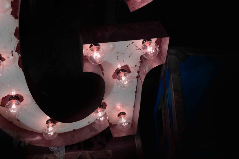 Old Book Font Marquee Letter Light Blue Marquee Sign Metal - Etsy