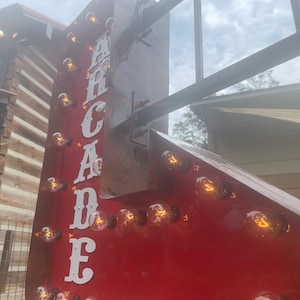 Double Sided ARCADE Arrow, Custom Signs, Neon Signs, Neon, Arrow ...