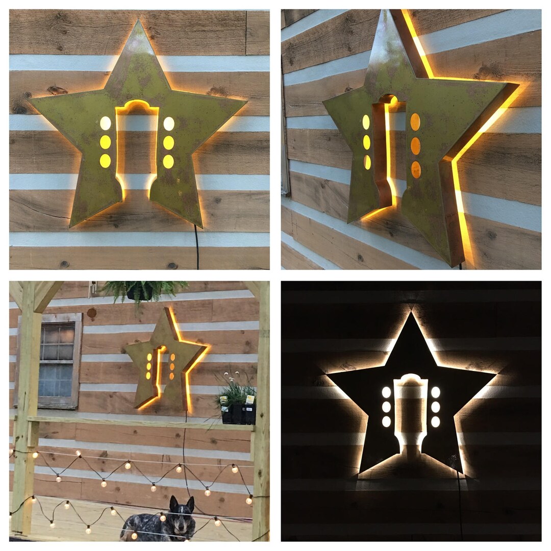 Custom Commercial Signs, Guitar Star Marquee Sconce Sign, Marquee Star ...