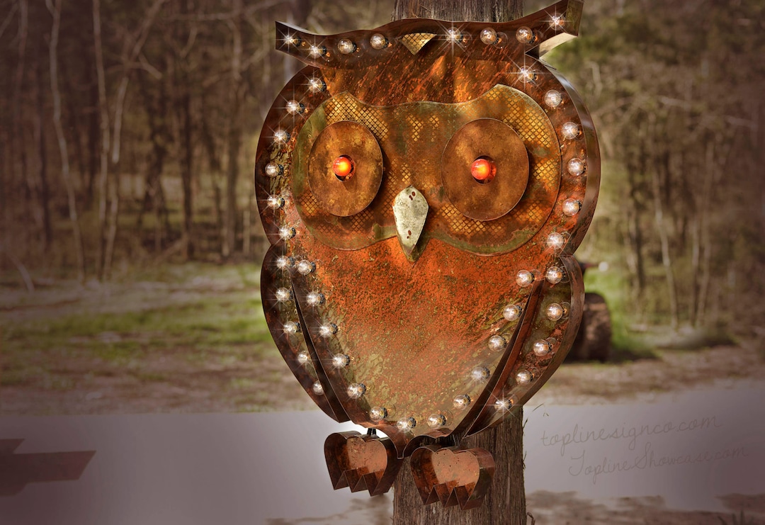 Lighted Owl Marquee Sign, Marquee Signs, Marquee Letters, Logo Sign ...