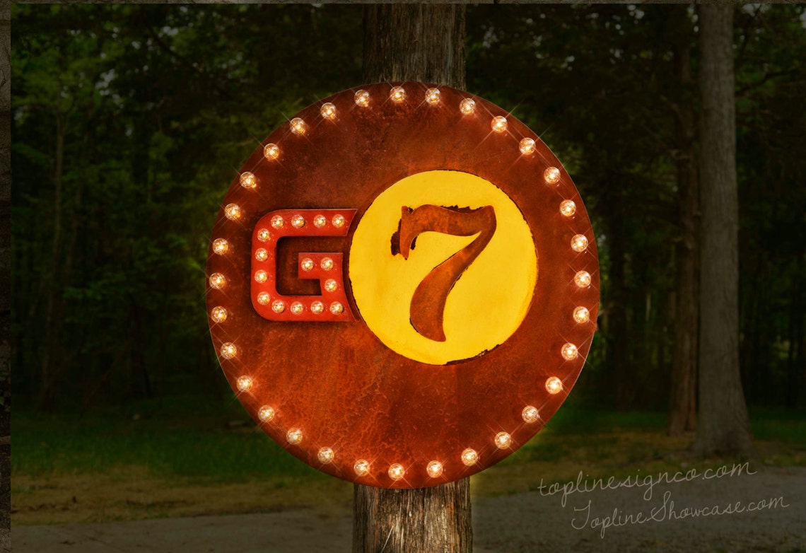 Metal Marquee Sign, Your Logo Inspired Lighted Metal MARQUEE SIGN, Logo ...