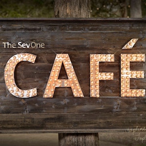 Custom CAFE Marquee Sign, CAFE Custom Signs, Business Sign, Venue Sign ...