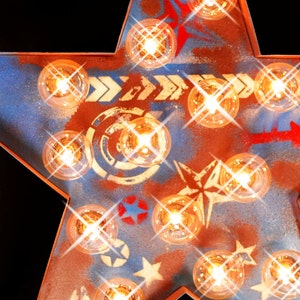 Americana Star, Marquee Star, Marquee Letter, Lighted Metal MARQUEE ...