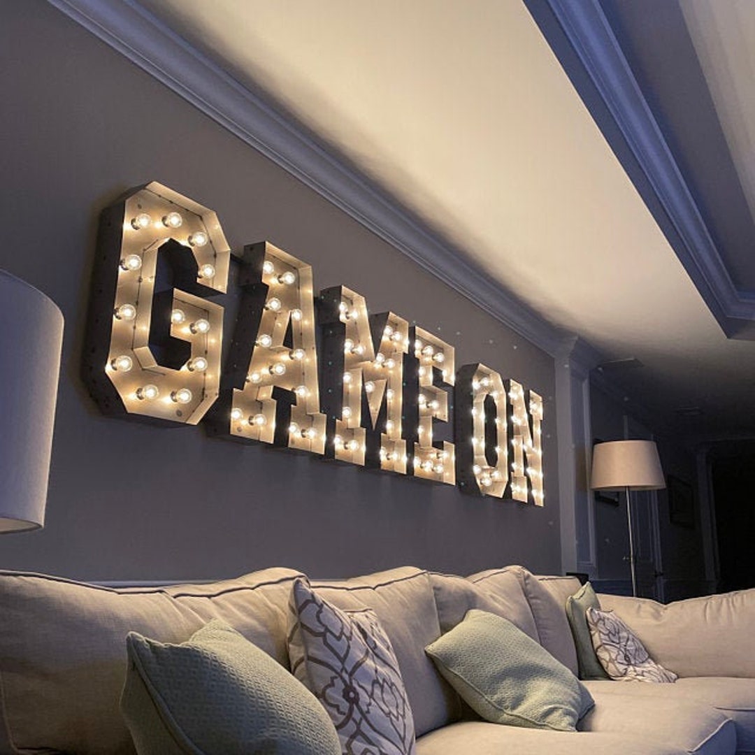Custom Signs, Neon Signs, Game on Sign, Logo Signs, Marquee Light ...