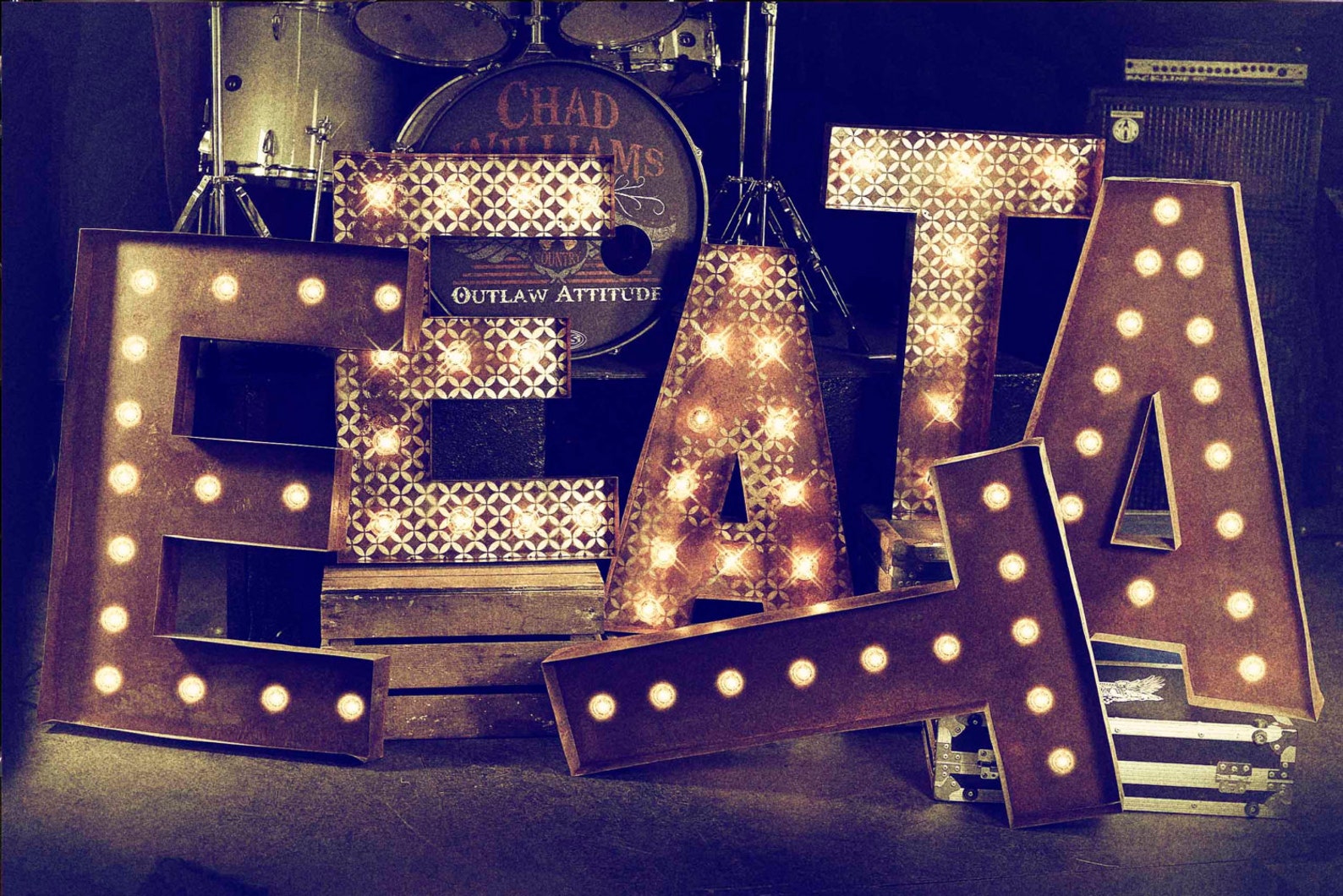Eat letter Package Eat sign Cafe sign Lighted Metal MARQUEE | Etsy