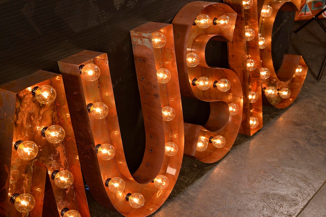 Music Marquee Sign Music Lighted Metal MARQUEE SIGN Carnival - Etsy