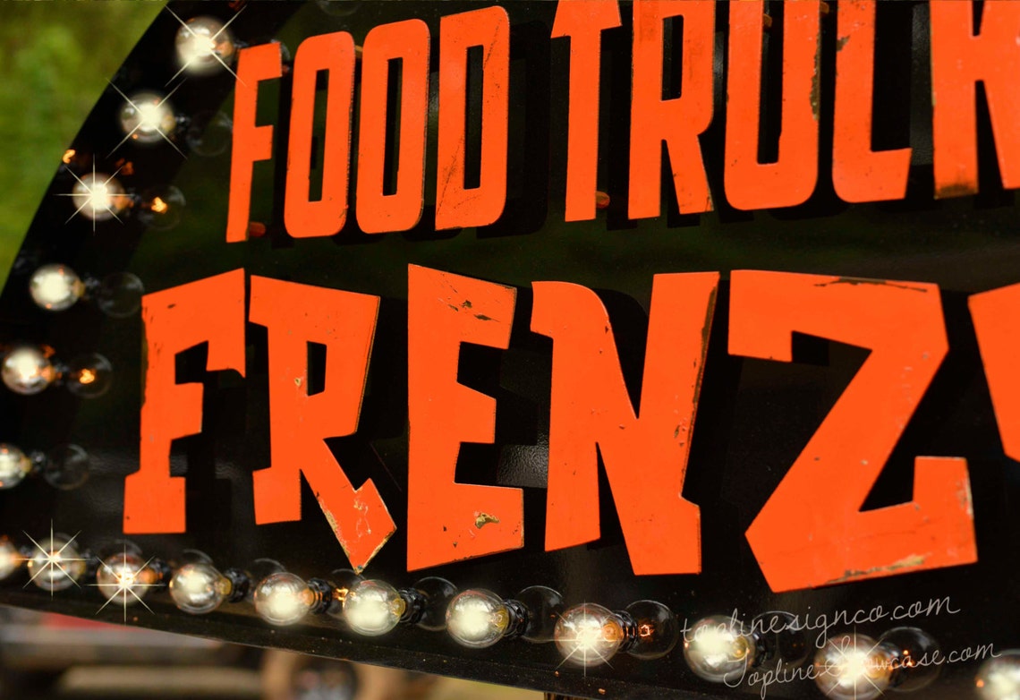 Truck Topper Sign Marquee Food Truck Signs vintage Style - Etsy