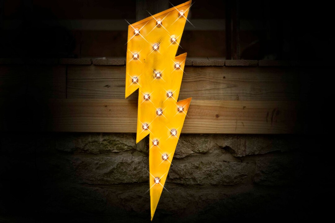 Marquee Lightning Bolt, Custom Signs, Marquee Signs, Custom Signs, Logo ...