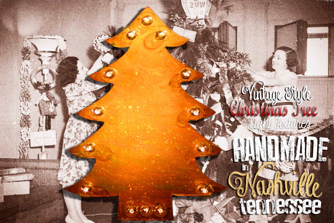 Marquee Christmas Tree, Lighted Metal MARQUEEE SIGN Marquee Light ...