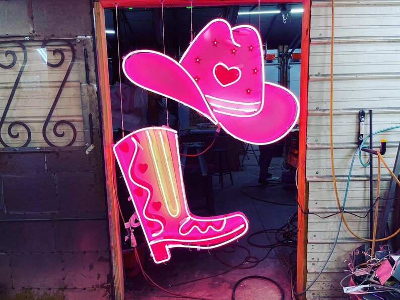 Neon Neon Boot SIGN Neon Signs Real Neon Custom Signs - Etsy