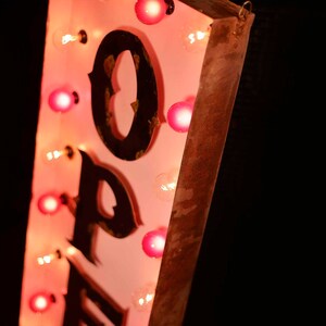 Open Sign Vintage Style Vertical Marquee Open Sign Lighted | Etsy