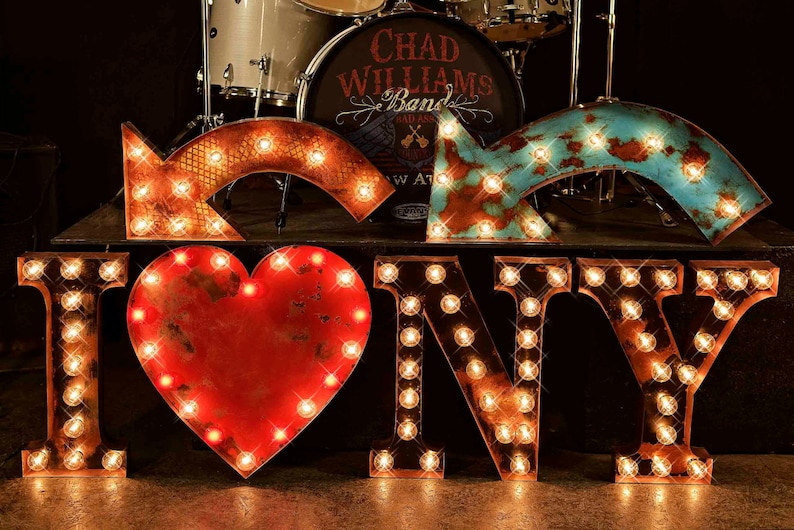 Marquee Arrow, Marquee Sign, Marquee Arrow, Lighted Metal MARQUEE SIGN ...