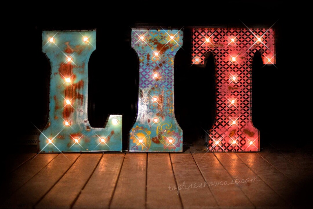 Custom Signs, Lighted Metal MARQUEE SIGN, Marquee Light Marquee Letter ...