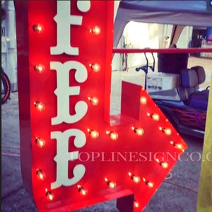 Coffee Arrow, Custom Signs, Neon Signs, Custom Coffee Marquee Arrow ...