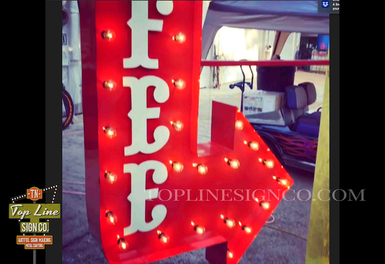 Coffee Arrow Custom Signs Neon Signs Custom Coffee Marquee | Etsy