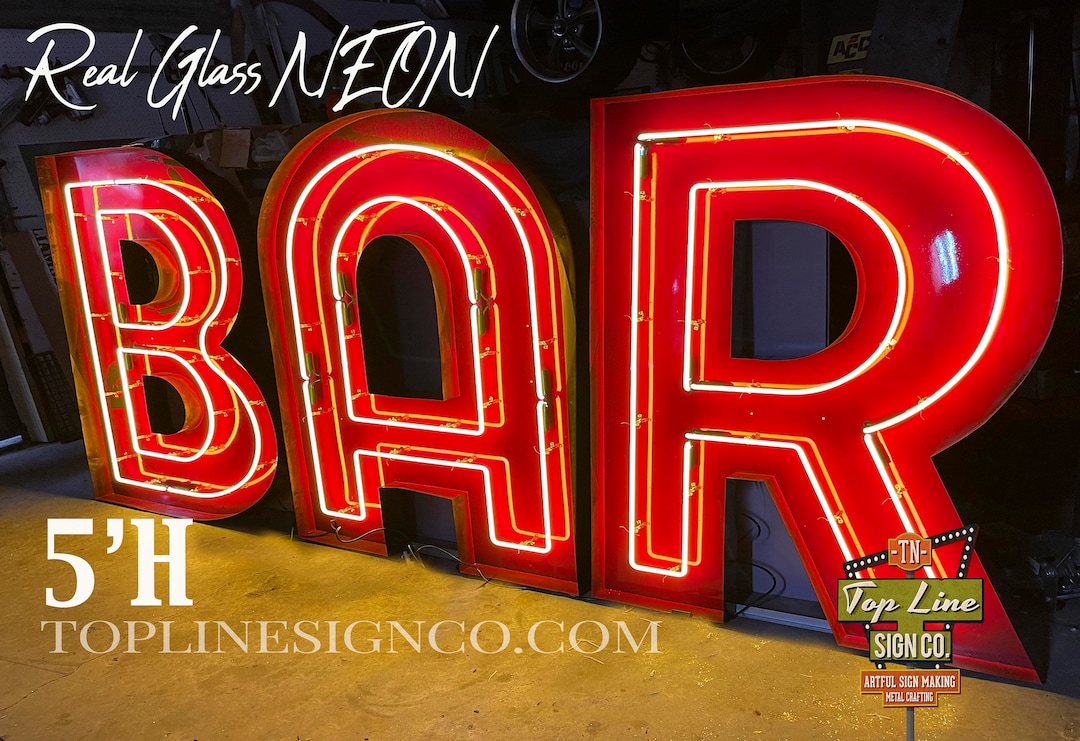 Neon, Neon BAR Signs, Real Neon, Custom Signs, Marquee Signs, BAR Sign ...