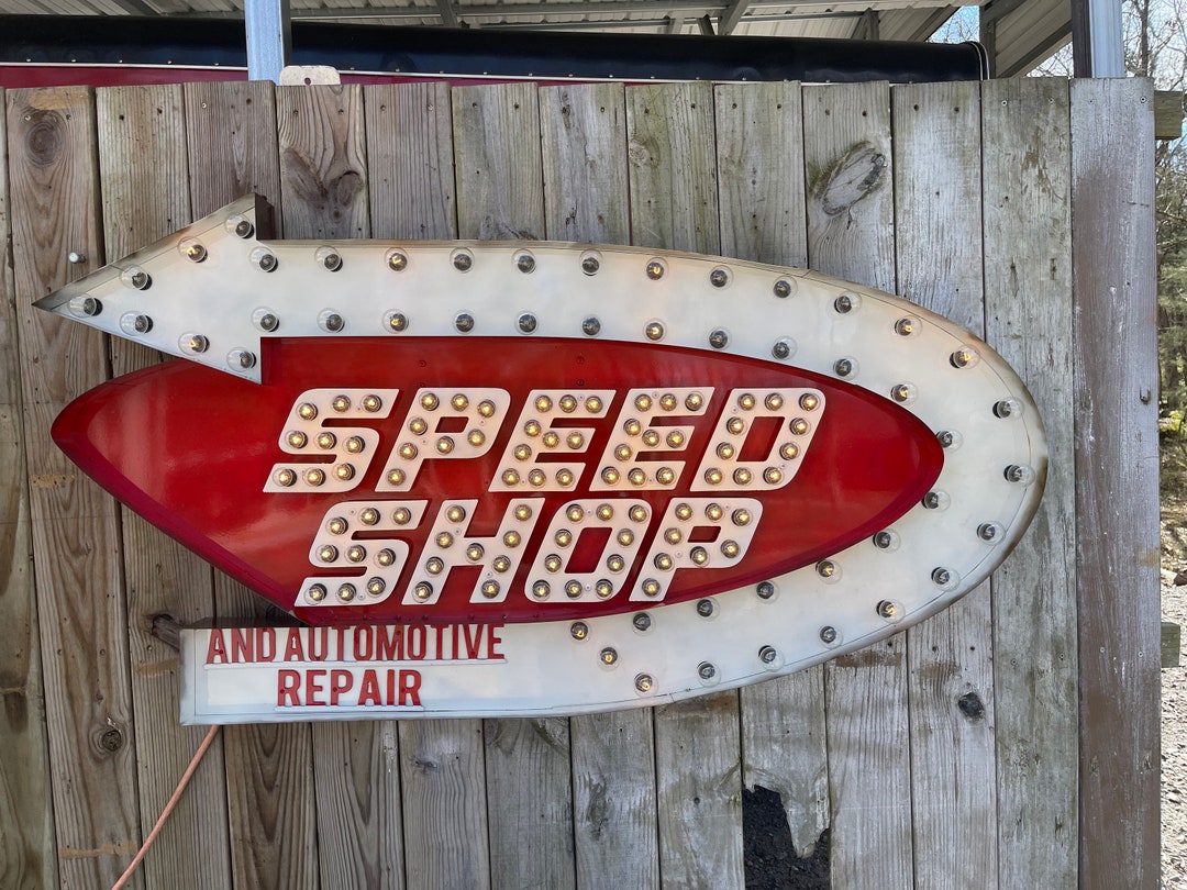 Motion Lights Custom Signs, Speed Shop Sign, Neon Signs, Neon, Garage ...