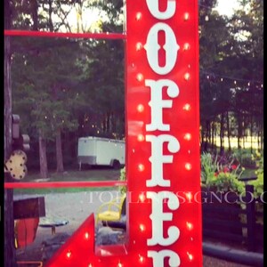 Coffee Arrow, Custom Signs, Neon Signs, Custom Coffee Marquee Arrow ...