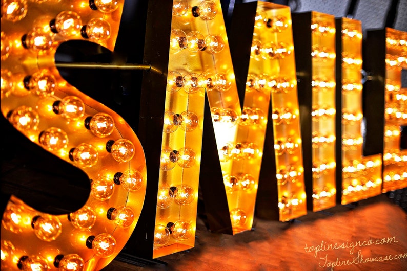 Custom Signs, Neon Signs, Neon, Marquee Letter, Lighted Metal MARQUEE ...