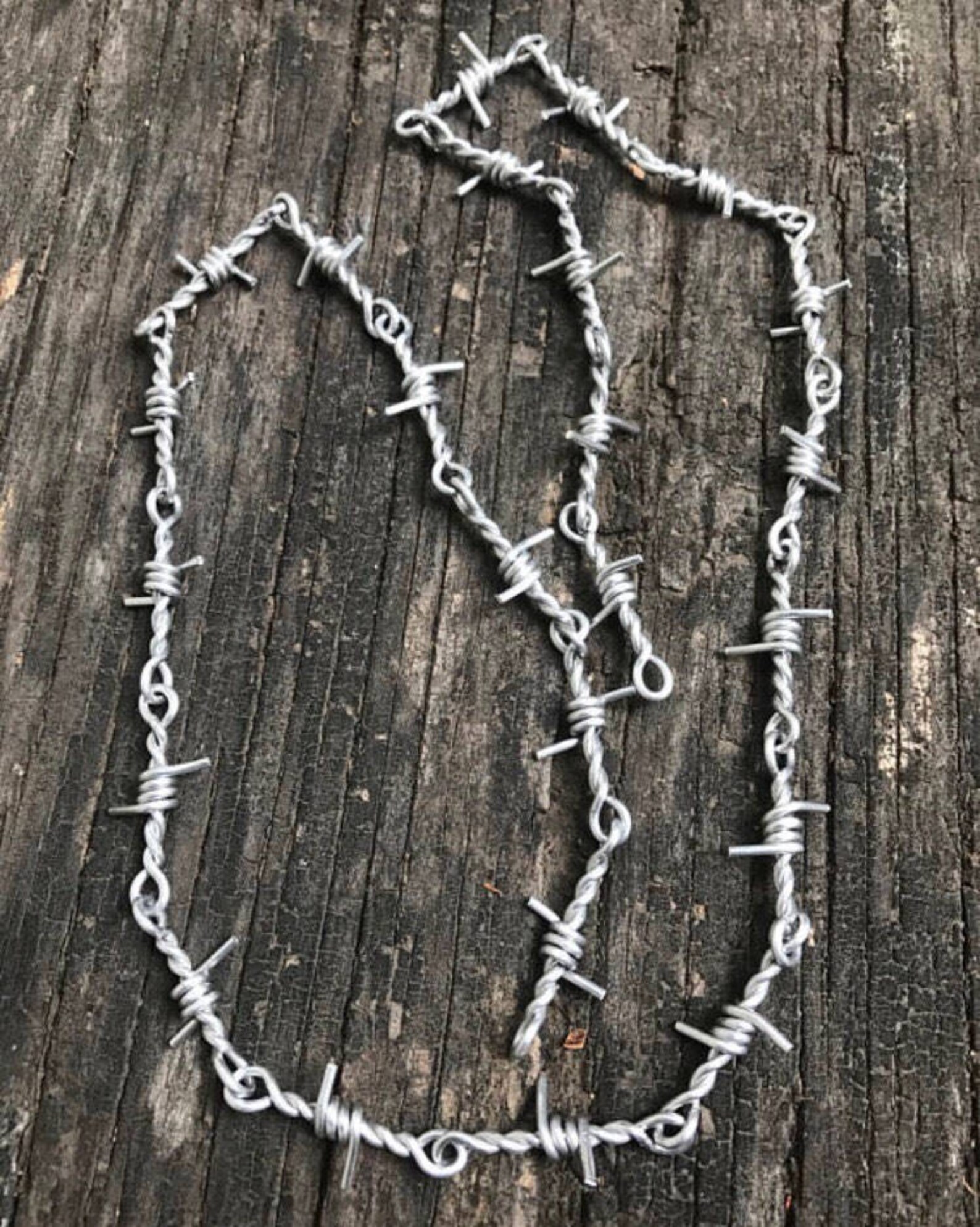 By the Foot Barbed Wire Chain - Aluminum - Etsy