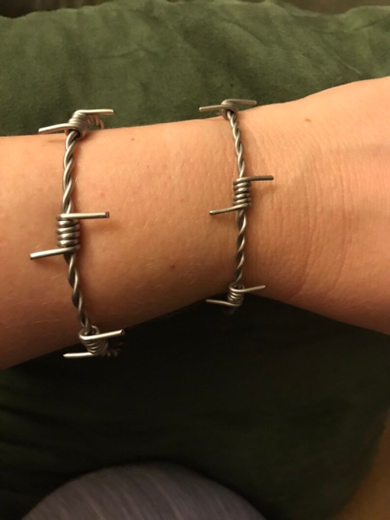 Barbed Wire Cuff Bracelet Stainless Steel Copper or Black - Etsy