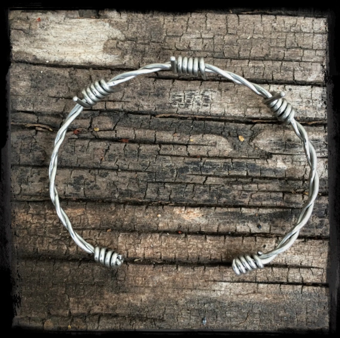 Barbed Wire Cuff Bracelet Stainless Steel Copper or Black - Etsy