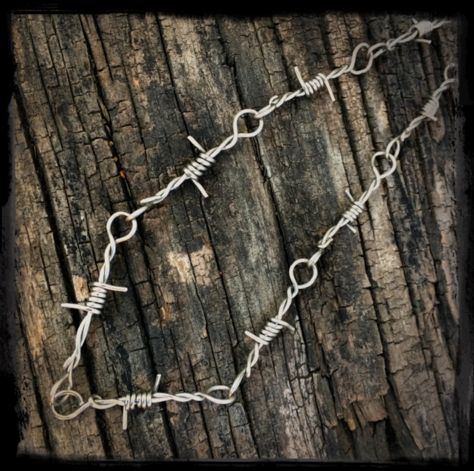 Barbed Wire Chain Link Necklace - Custom - for Men or Women - Unisex ...