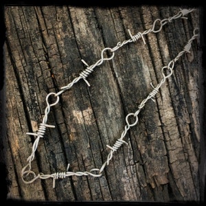Barbed Wire Chain Link Necklace - Custom - for Men or Women - Unisex ...