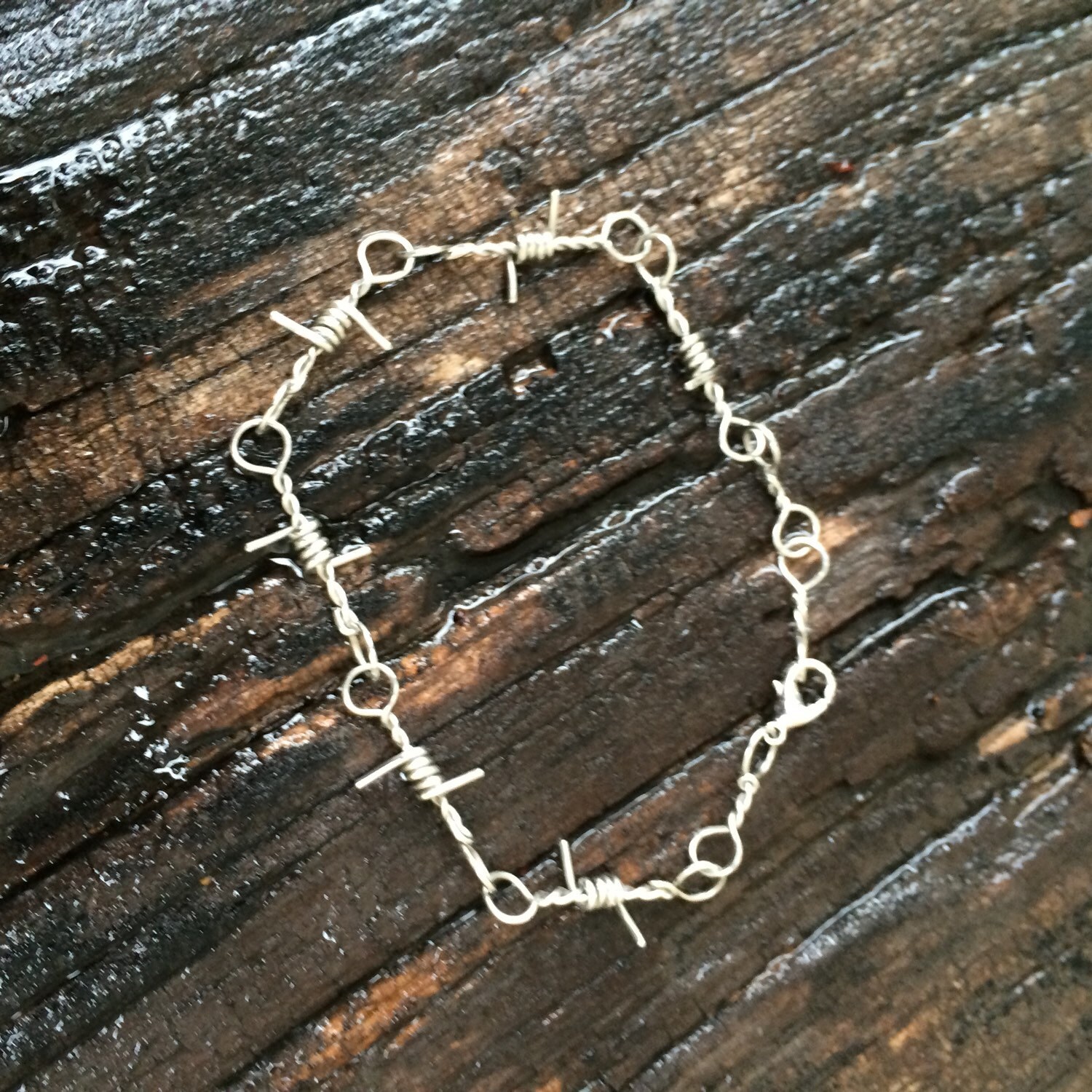 Barbed Wire Chain Link Bracelet Unisex - Etsy