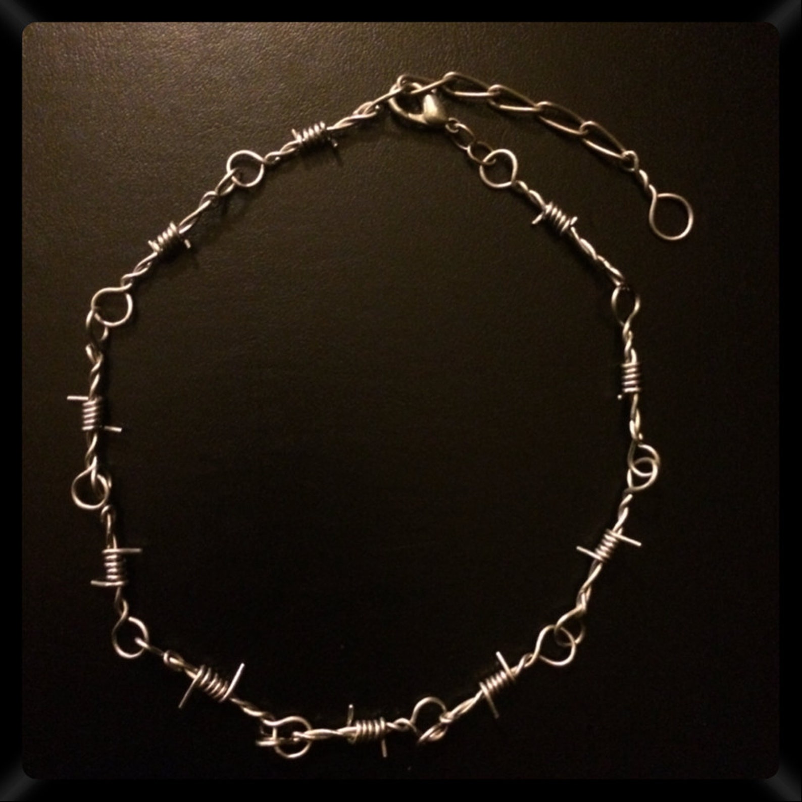 Barbed Wire Chain Link Necklace - Custom - for Men or Women - Unisex ...