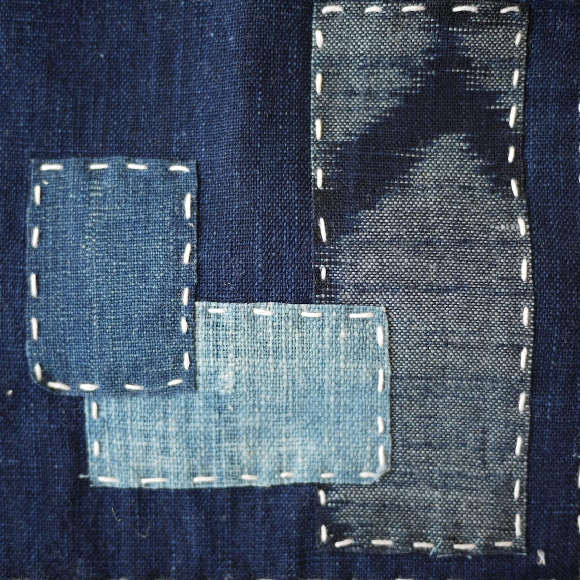 Tote Bag With Indigo Fabrics and Embroideries - Etsy