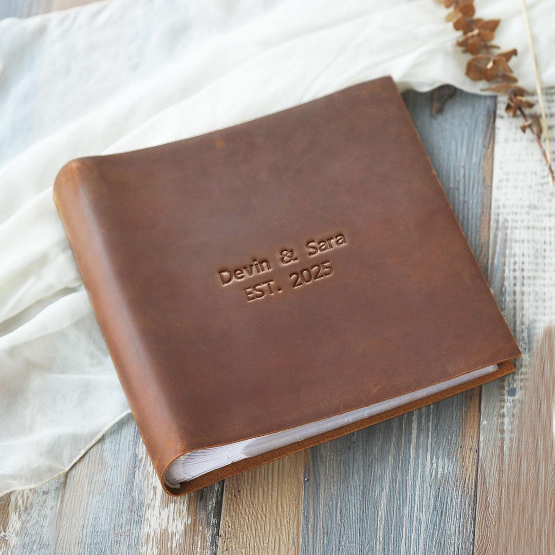 Custom Photo Album With Names, Photo Album With Pockets and Notes, Silp ...