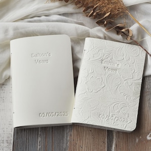 Personalized Wedding Vow Book, Set of 2 Vow Books, Bride / Groom ...