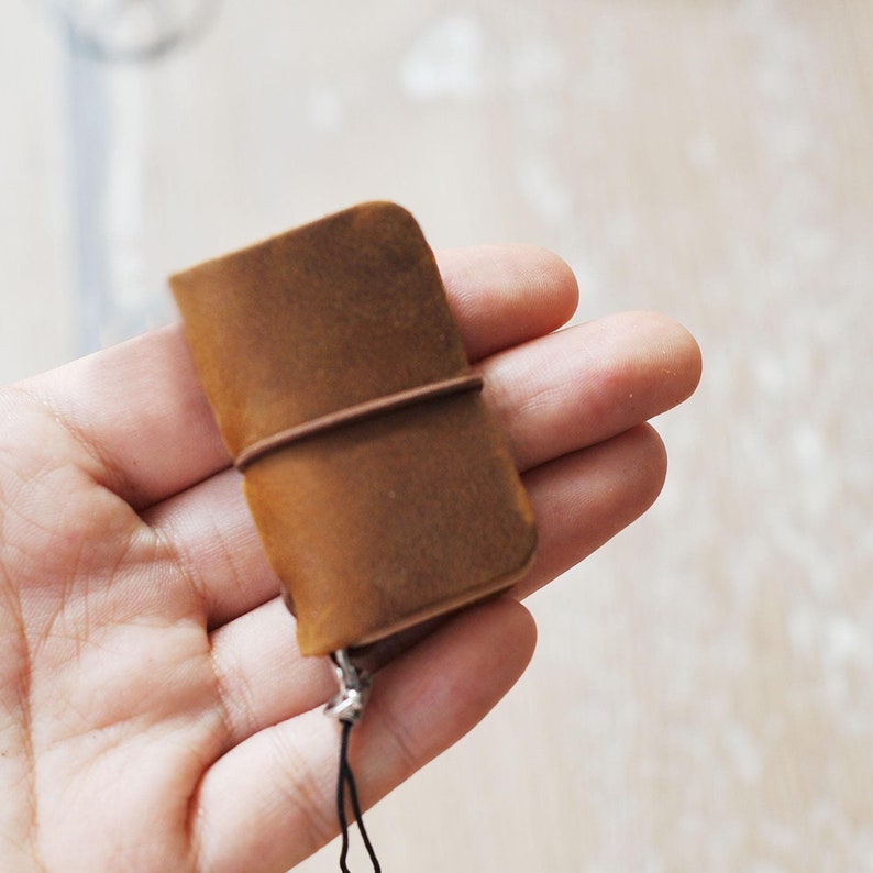 Mini Leather Journal, Leather Retro Pocket Notebook, 30 Blank Pages - Etsy