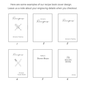 Personalized Leather Recipe Book, Embossed Floral Cookbook - Etsy
