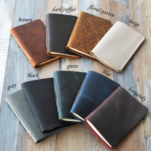 Adorable Mini Leather Journal, Personalized Leather Retro Pocket ...