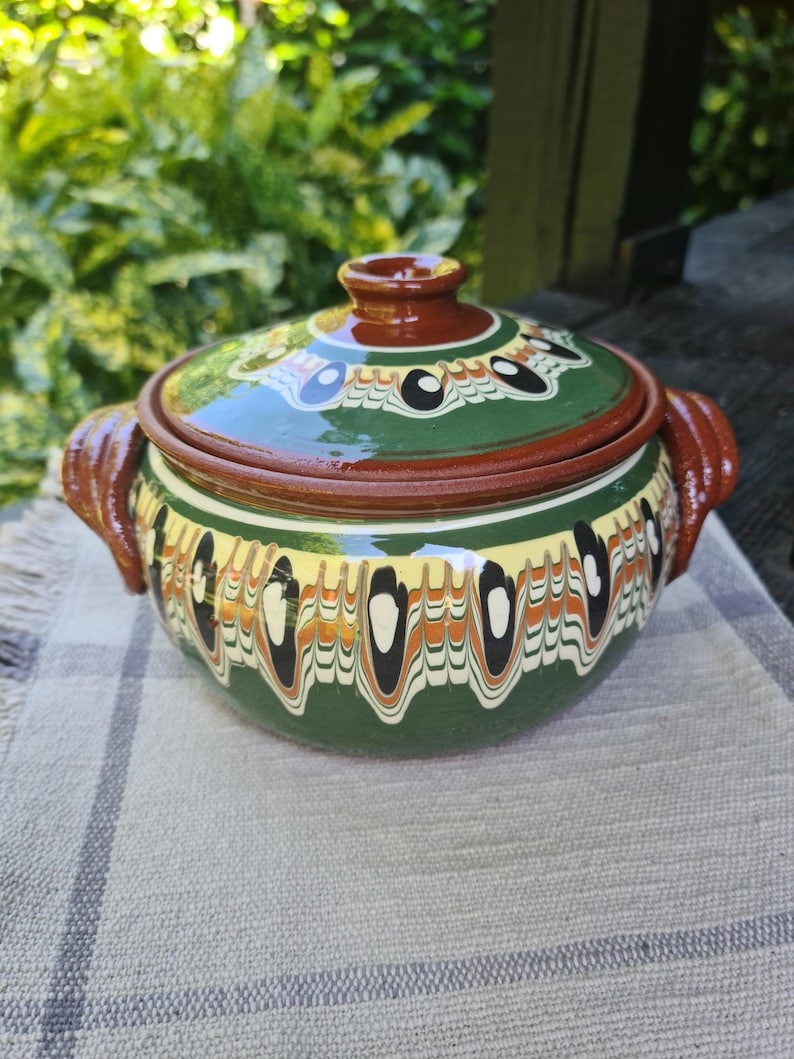 Traditional Bulgarian Pot Art Pottery Pot Handmade Ceramic Bowl With ...