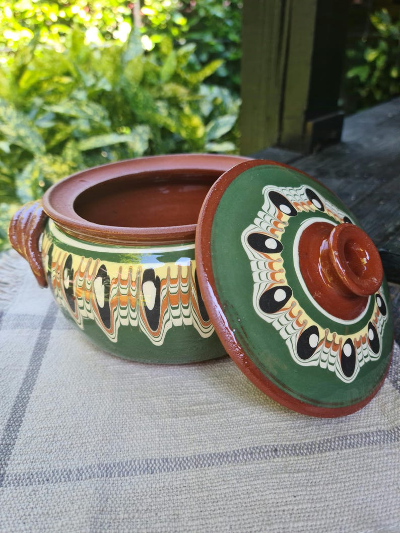 Traditional Bulgarian Pot Art Pottery Pot Handmade Ceramic Bowl With ...
