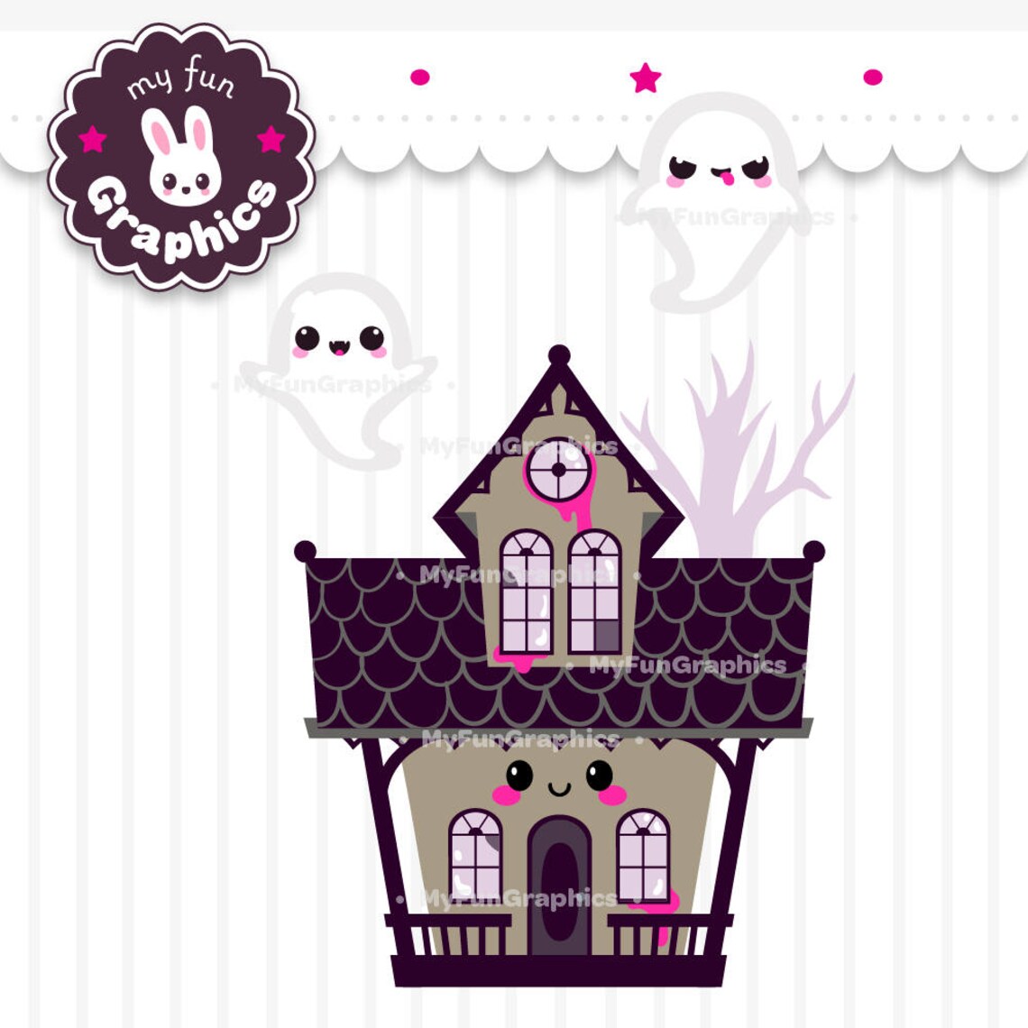 Halloween Kawaii Clip Art, Cute Halloween Clipart - Etsy