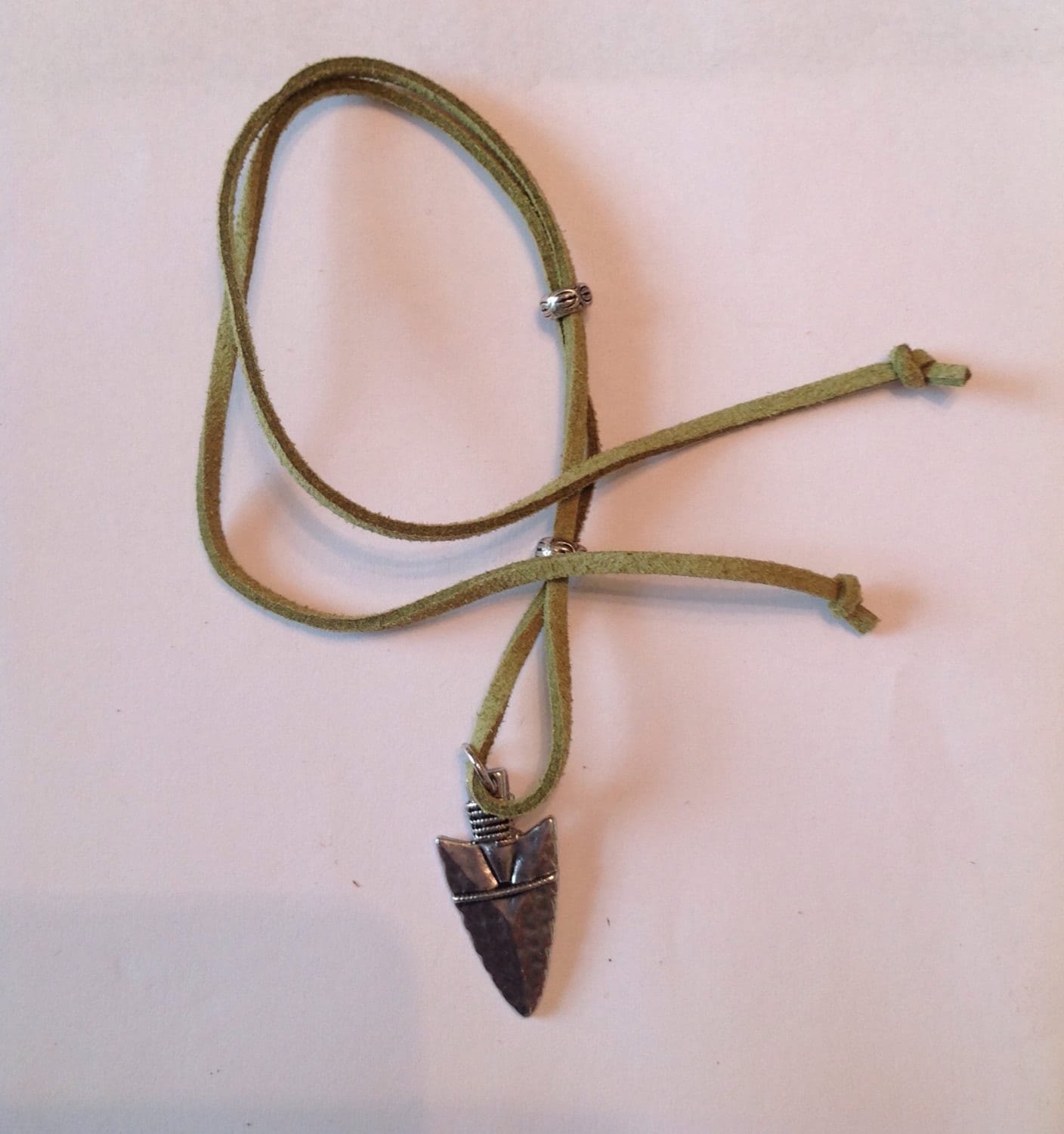 Silver Arrowhead and Suede Beard Wrap by Beard Art Baubles - Etsy