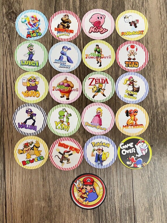 Nintendo Pogs Milkcaps Custom Made New Complete Set of 20 Pogs | Etsy