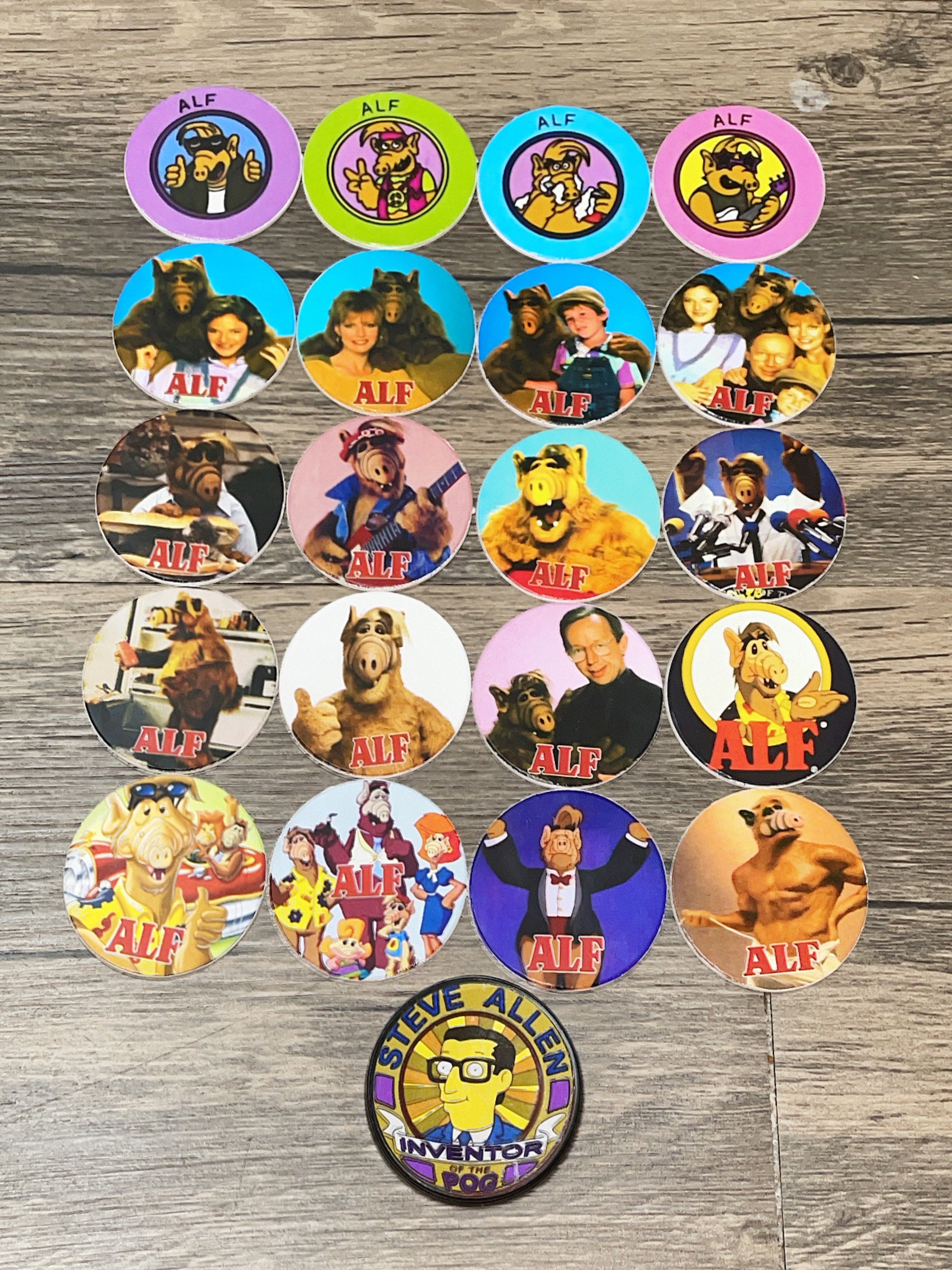 ALF TV Show Pogs Milkcaps Custom Made New Complete Set of 20 Pogs + 1 ...