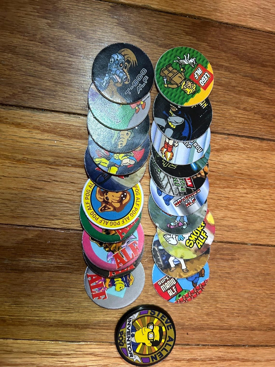 ALF 15th Anniversary TV Show Pogs Milkcaps Custom Made New Complete Set ...