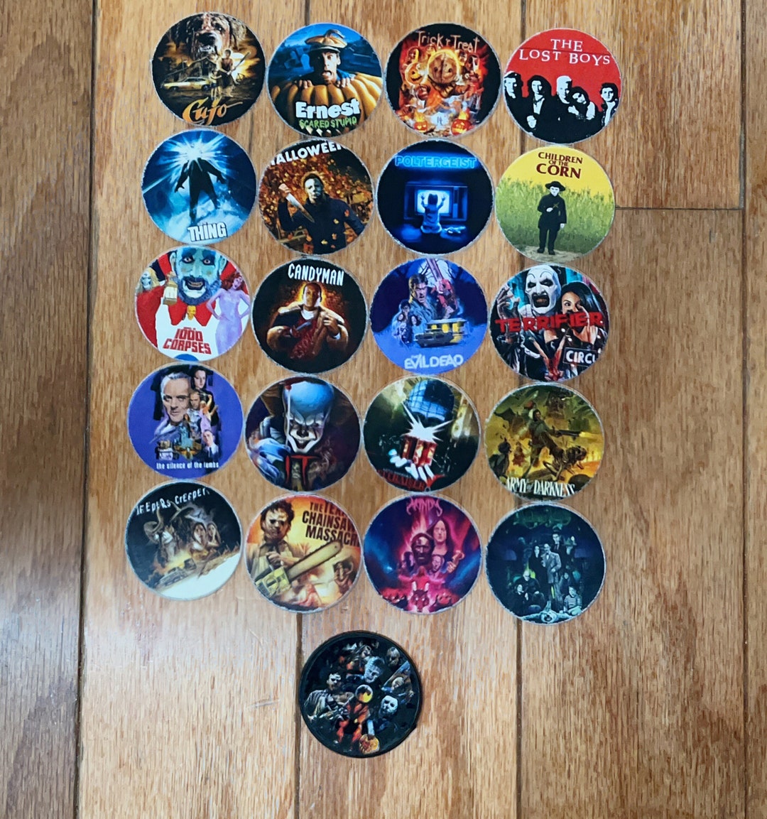Horror Movie Pogs Series 2 Milkcaps Custom Made New Complete Set of 20 ...