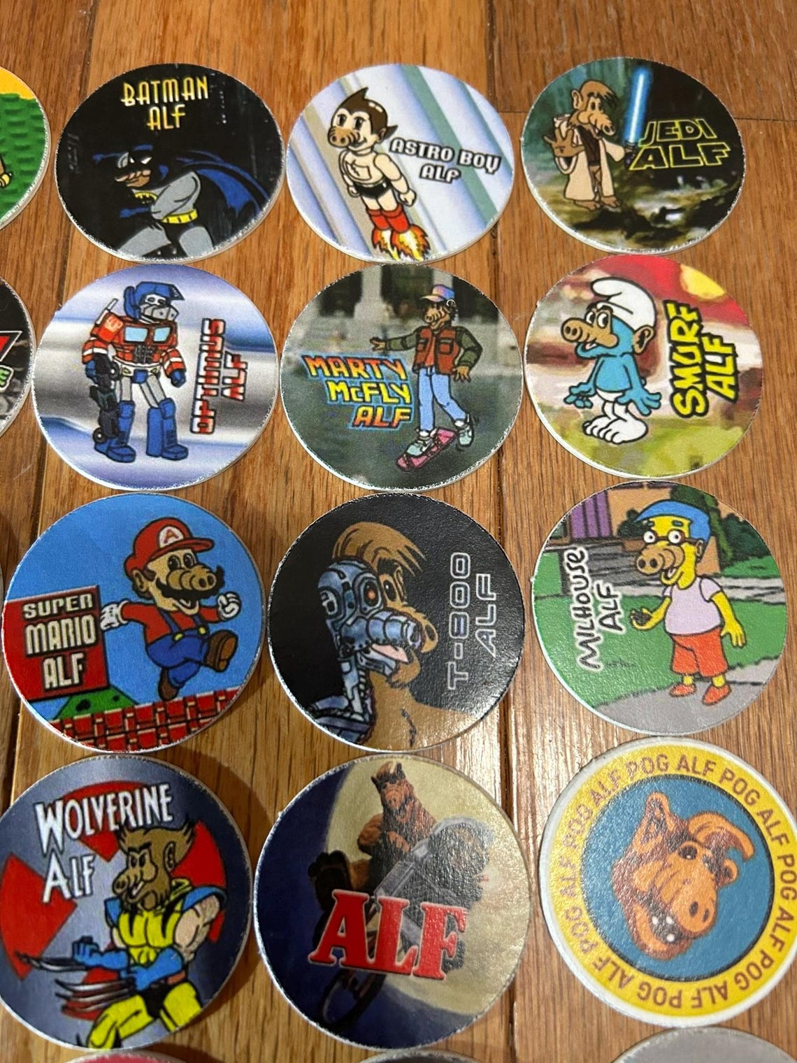 ALF 15th Anniversary TV Show Pogs Milkcaps Custom Made New Complete Set ...