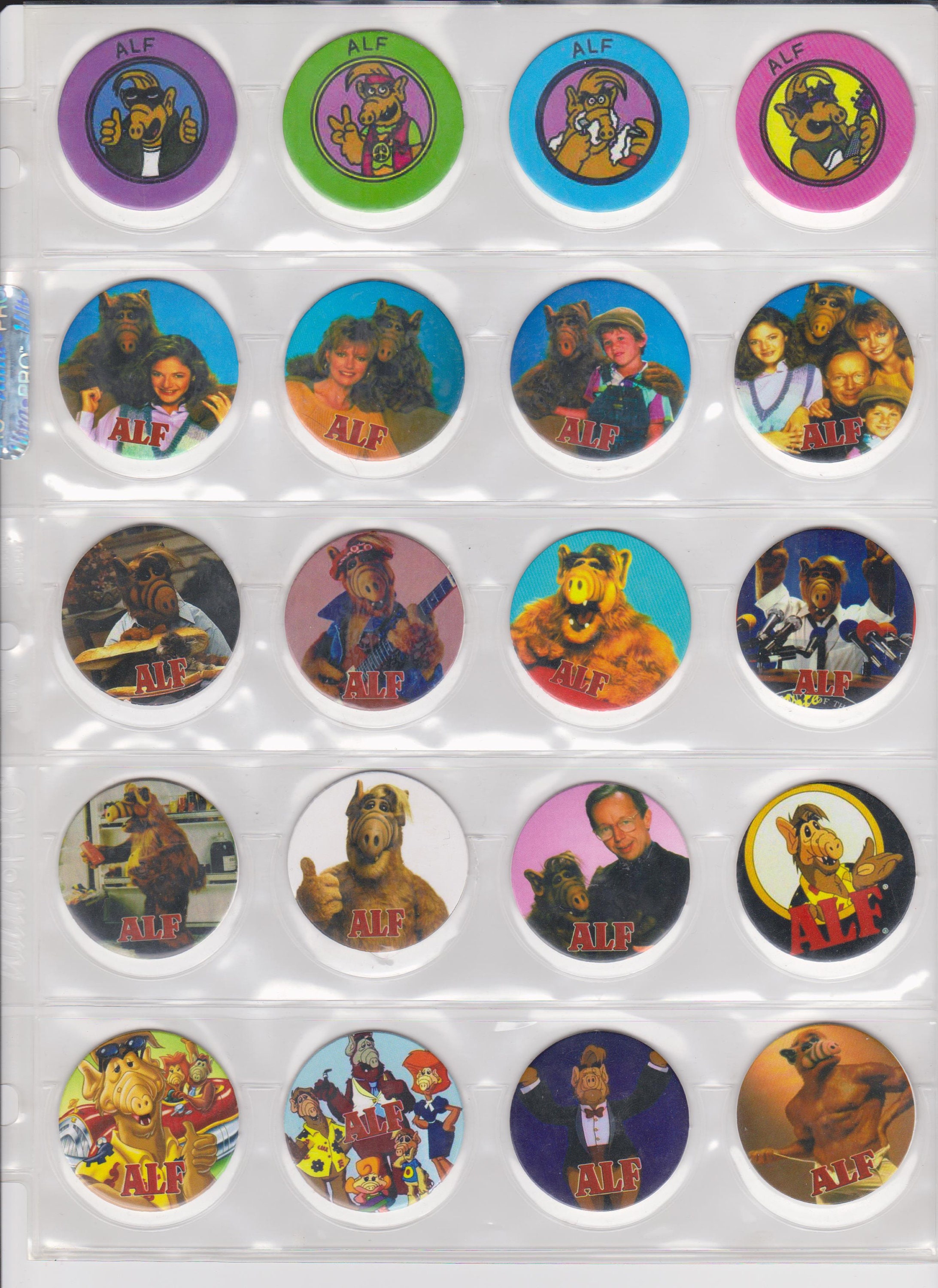 ALF TV Show Pogs Milkcaps Custom Made New Complete Set of 20 Pogs + 1 ...